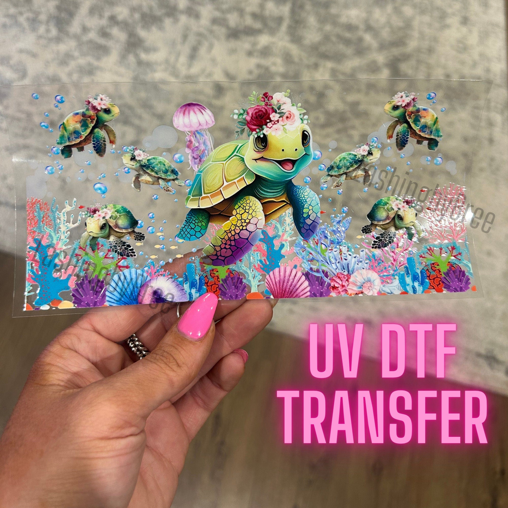 UV DTF Wrap Decal Sticker - 16oz Libbey Glass Can TumblerAdorable ...