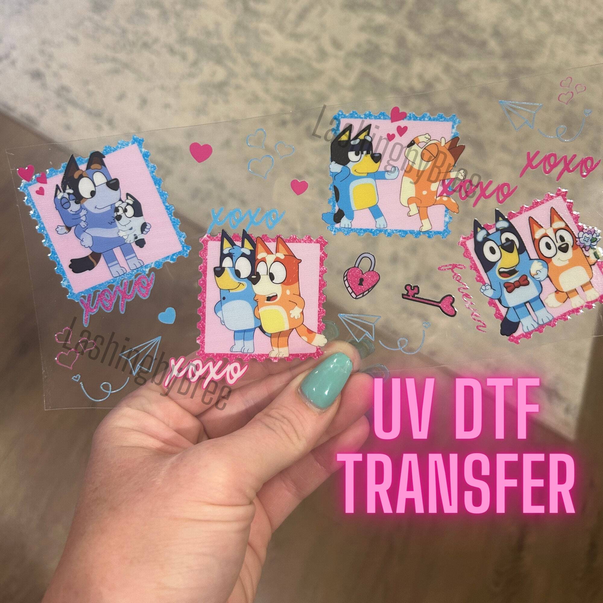 UV DTF Wrap Decal Sticker - 16oz Libbey Glass Can Bluey | Lashing by Bree